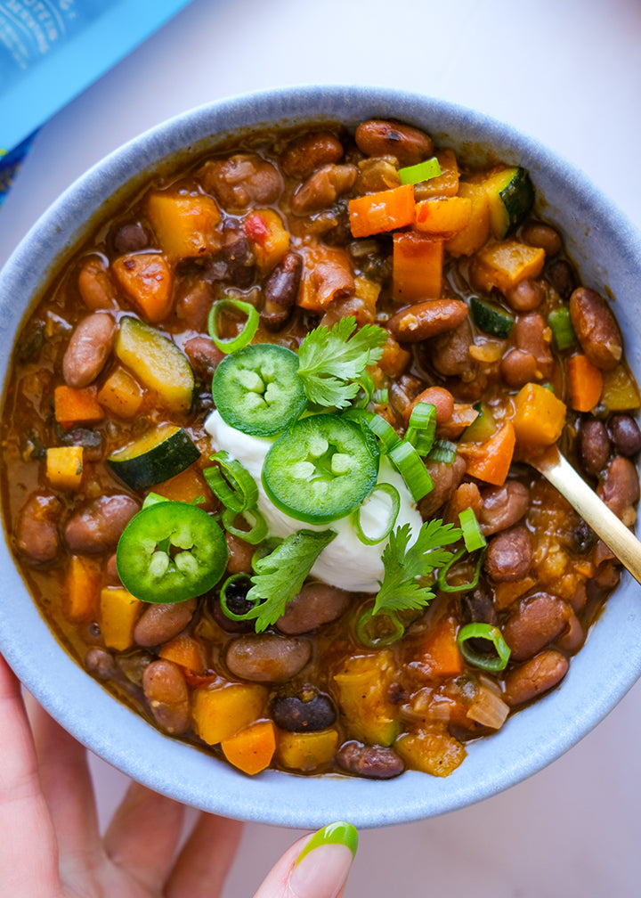 Pinto & Black Beans Veggie Chili – SOMOS Foods