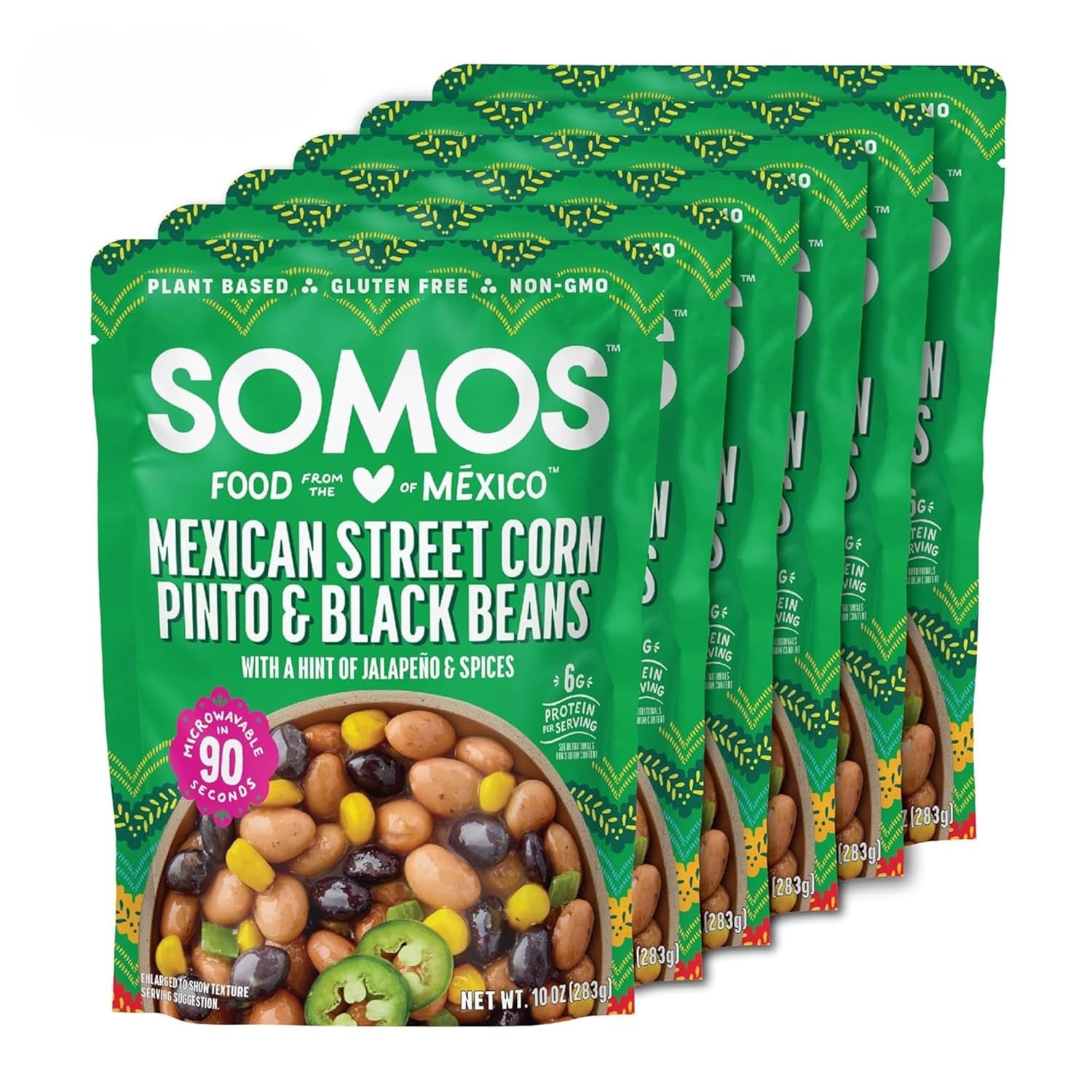 Mexican Street Corn Pinto & Black Beans (6 Pack) – SOMOS Foods